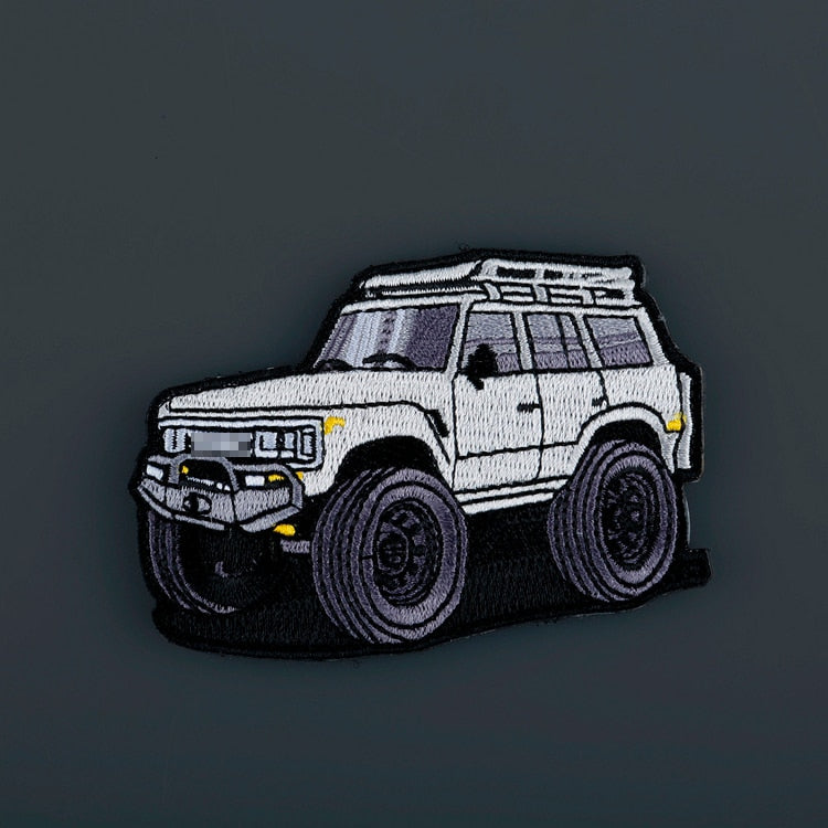 Off-Road Vehicles 'Land Cruiser | Gray' Embroidered Velcro Patch ...