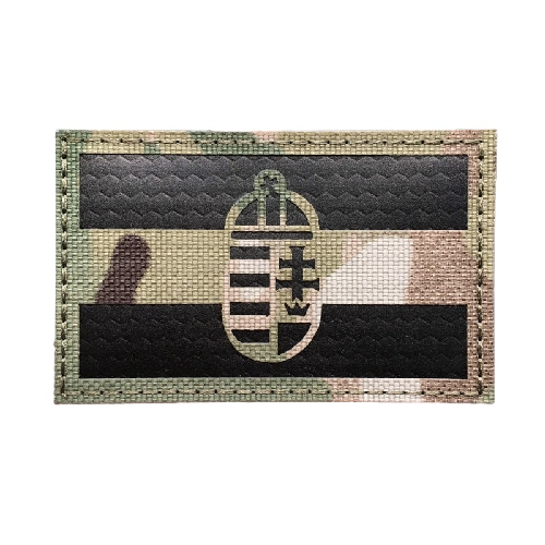 Military Tactical 'Hungary Flag | Reflective' Embroidered Velcro Patch — Little Patch Co