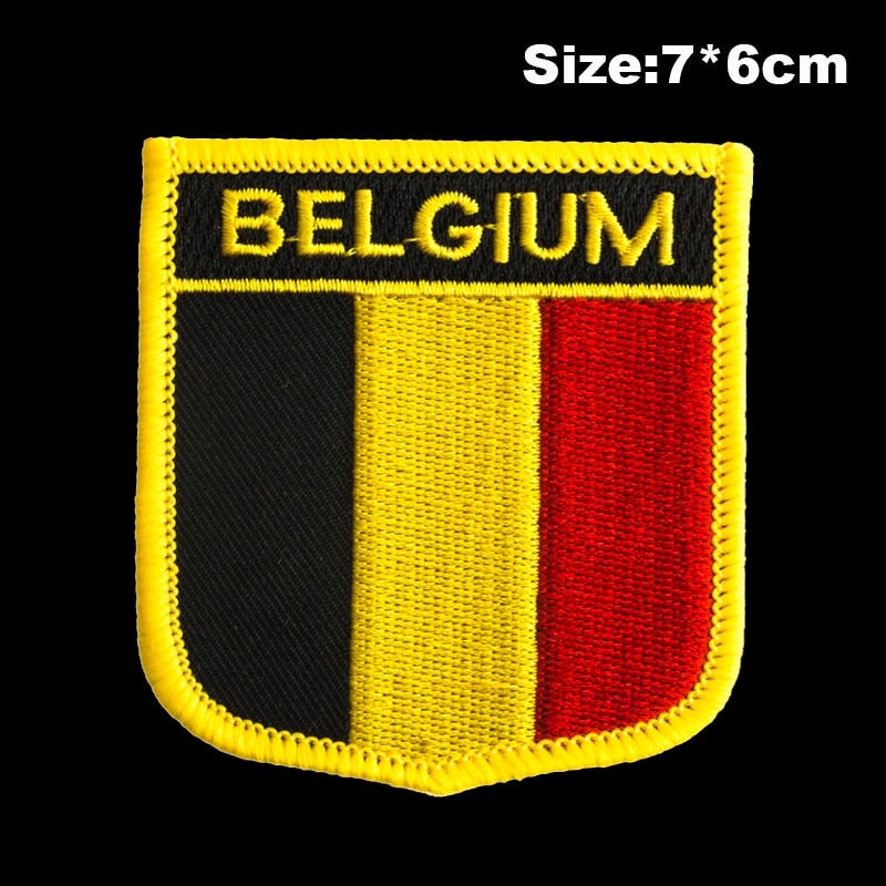 Belgium Flag Embroidered Velcro Patch – Little Patch Co
