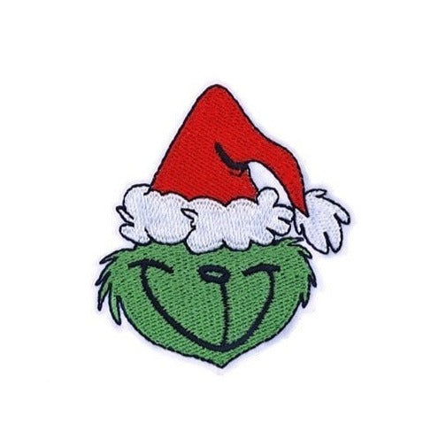 The Grinch 'Santa Grinch | Head' Embroidered Patch – Little Patch Co
