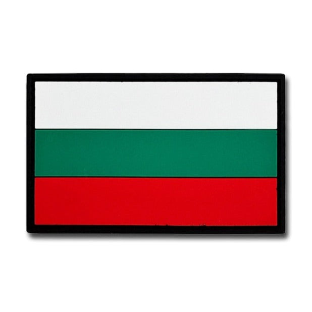 Bulgaria Flag PVC Rubber Velcro Patch — Little Patch Co