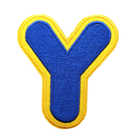 Big Letter Y 'Yellow and Blue' Embroidered Patch – Little Patch Co