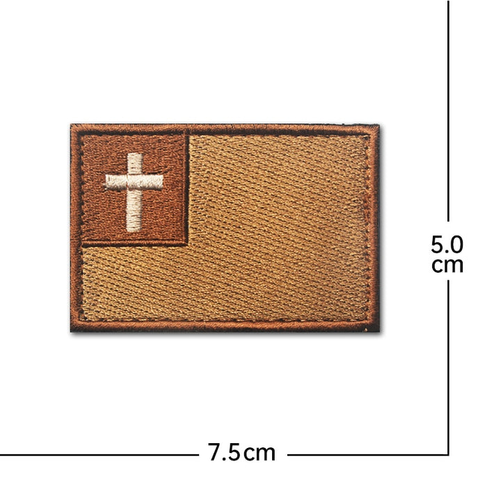 Christian Flag Embroidered Velcro Patch — Little Patch Co