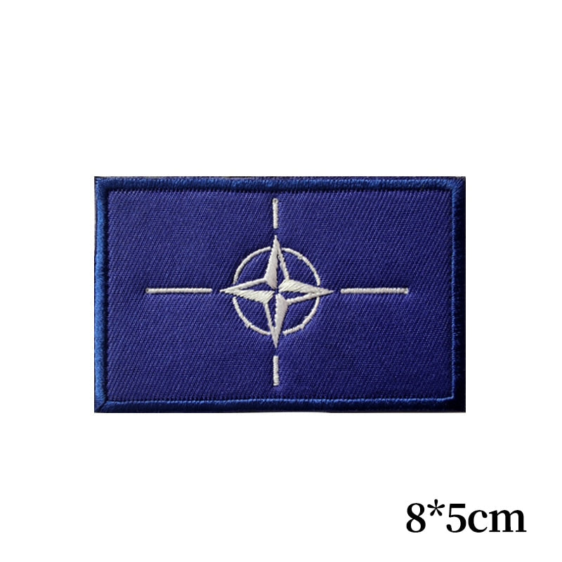 Nato Flag Embroidered Velcro Patch – Little Patch Co