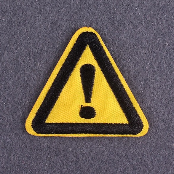 Warning Sign 'Generic Caution' Embroidered Patch — Little Patch Co