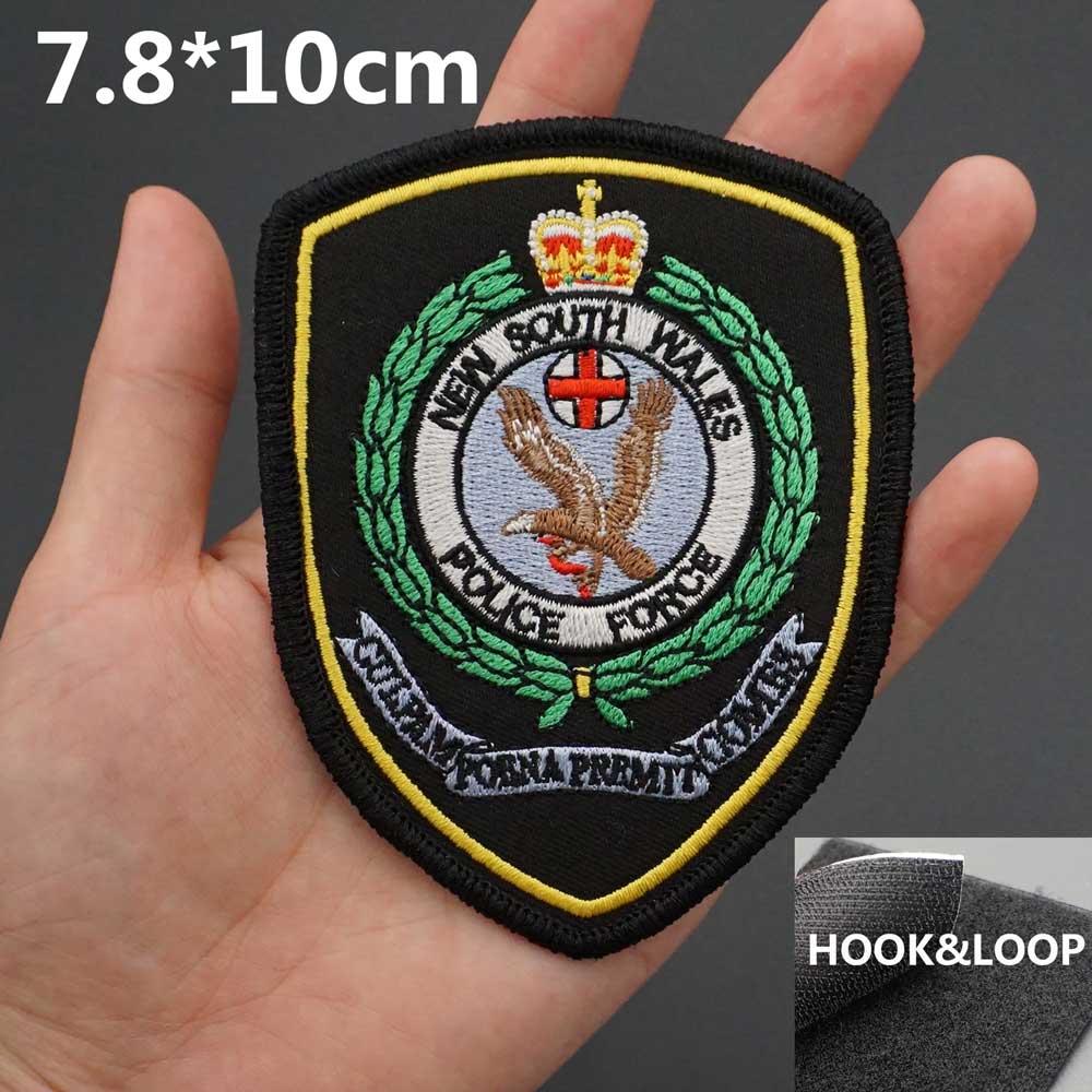 Emblem 'New South Wales Police Force' Embroidered Velcro Patch – Little ...