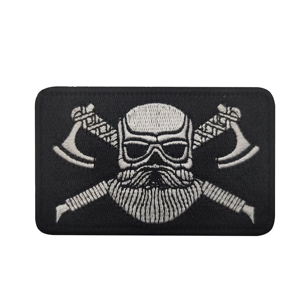 Viking 'Crossed Battle Axes' Embroidered Velcro Patch – Little Patch Co