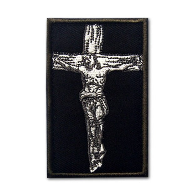 Catholic 'Jesus On The Cross' Embroidered Velcro Patch — Little Patch Co