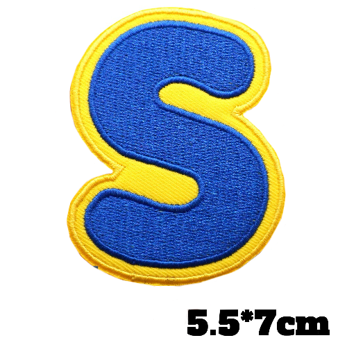 Big Letter S 'Yellow and Blue' Embroidered Patch – Little Patch Co