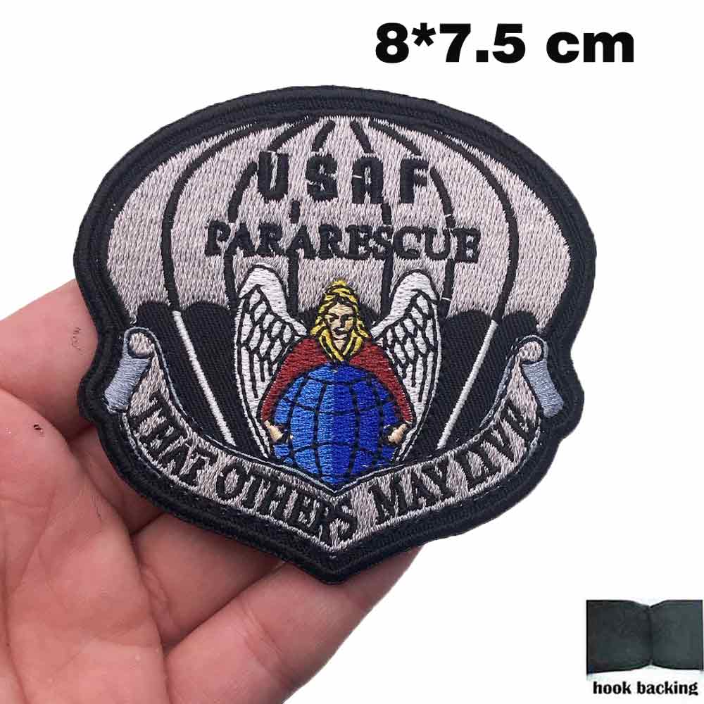 Emblem 'USAF Pararescue' Embroidered Velcro Patch – Little Patch Co