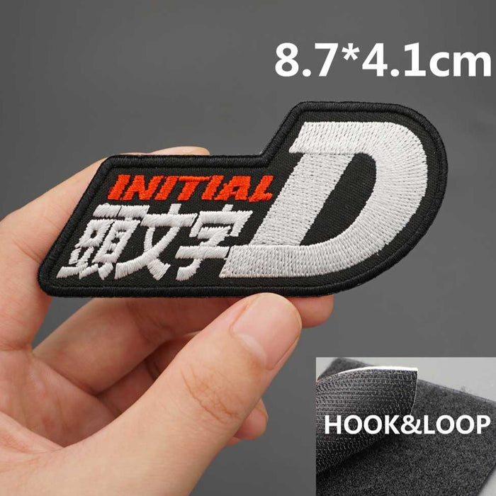 Initial D 'Logo' Embroidered Velcro Patch — Little Patch Co