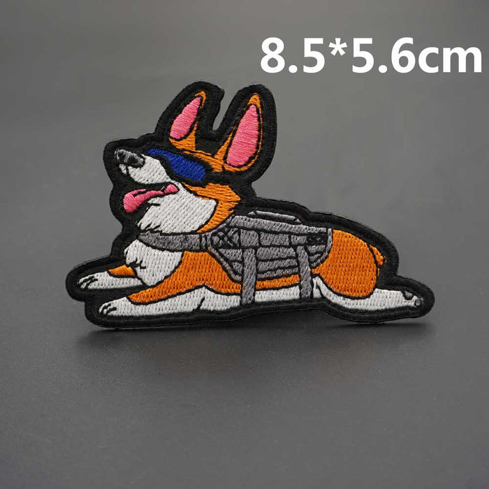 Corgi 'Tactical Dog | Waiting' Embroidered Patch — Little Patch Co
