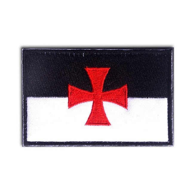 Knights Templar Flag 'Red Cross Pattée' Embroidered Velcro Patch ...