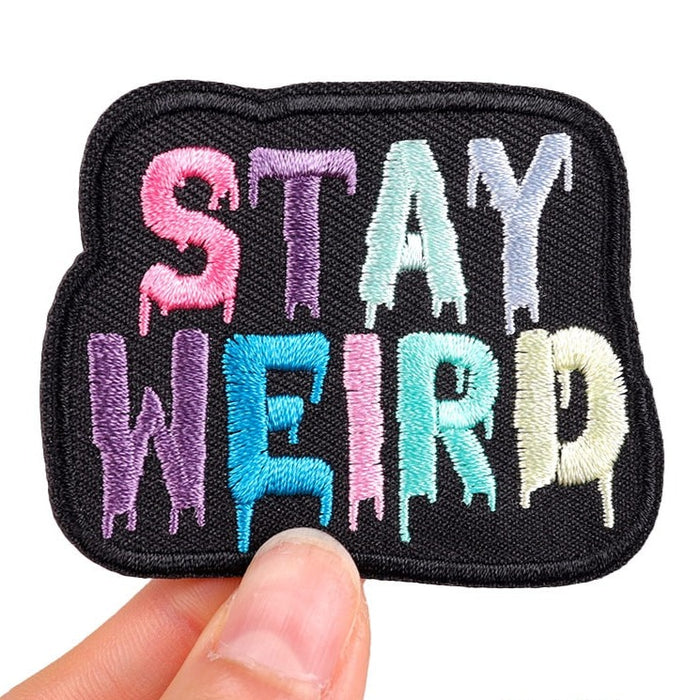Stay Weird 'Colorful' Embroidered Patch — Little Patch Co