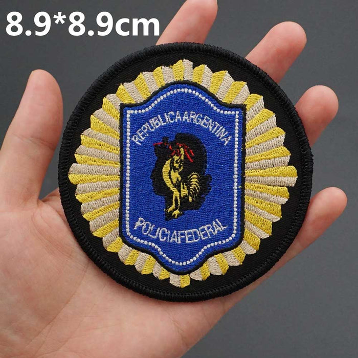 Emblem 'Argentina Federal Police' Embroidered Patch — Little Patch Co
