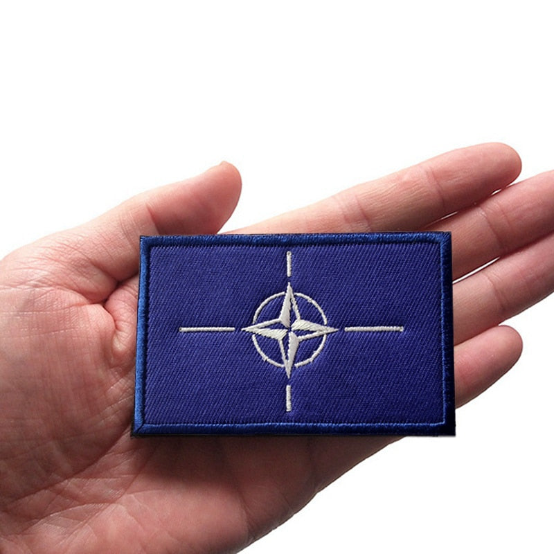 Nato Flag Embroidered Velcro Patch – Little Patch Co