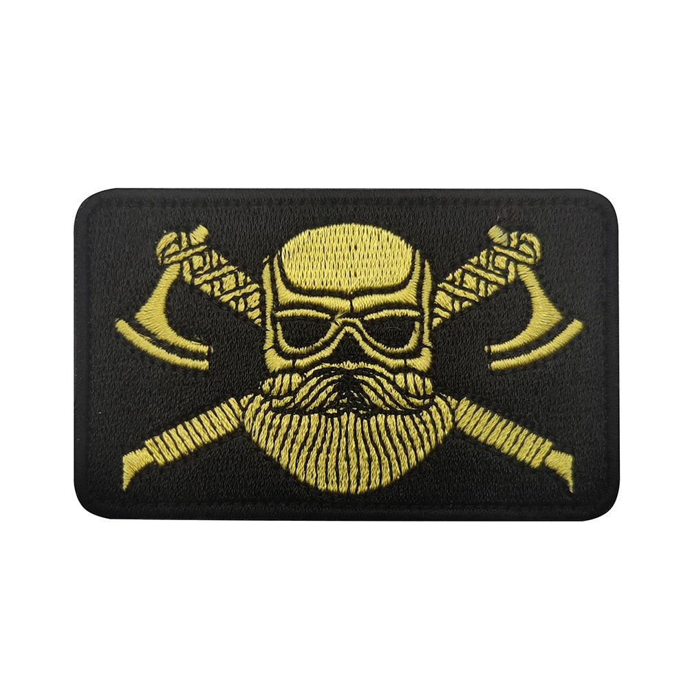 Viking 'Crossed Battle Axes' Embroidered Velcro Patch – Little Patch Co