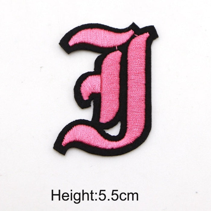 Gothic Font 'Letter I | Pink' Embroidered Patch — Little Patch Co