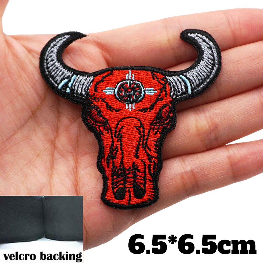 Bull 'Head' Embroidered Velcro Patch – Little Patch Co