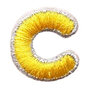 Small Letter C 'Yellow' Embroidered Patch – Little Patch Co