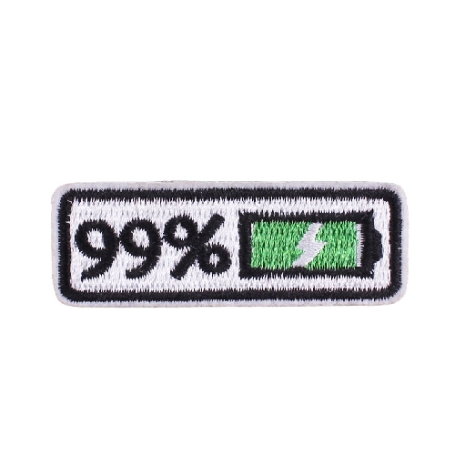 Battery Display Charging 99% Embroidered Patch — Little Patch Co