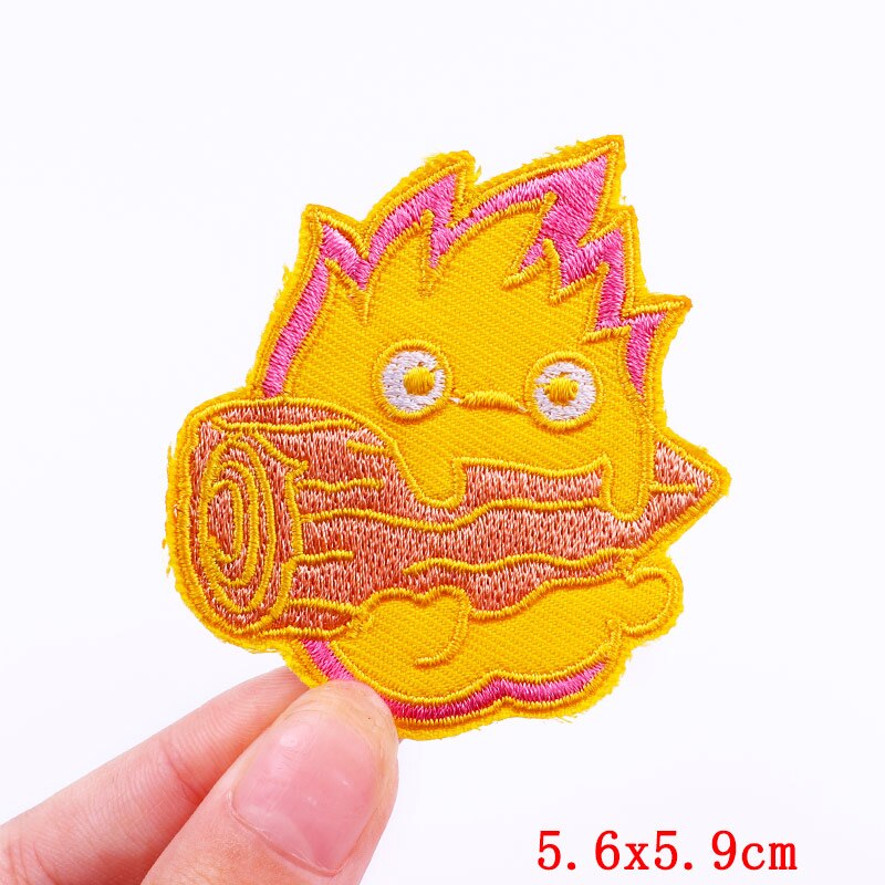 Howl's Moving Castle 'Calcifer | Holding Wood' Embroidered Patch ...