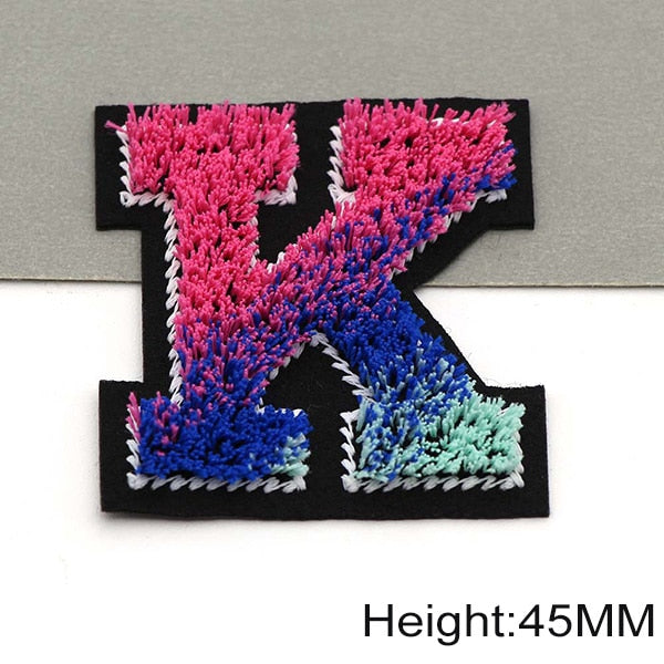 Tricolor 'Letter K' Embroidered Patch — Little Patch Co