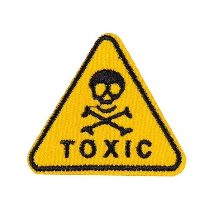 Warning Sign 'Toxic Symbol' Embroidered Patch — Little Patch Co