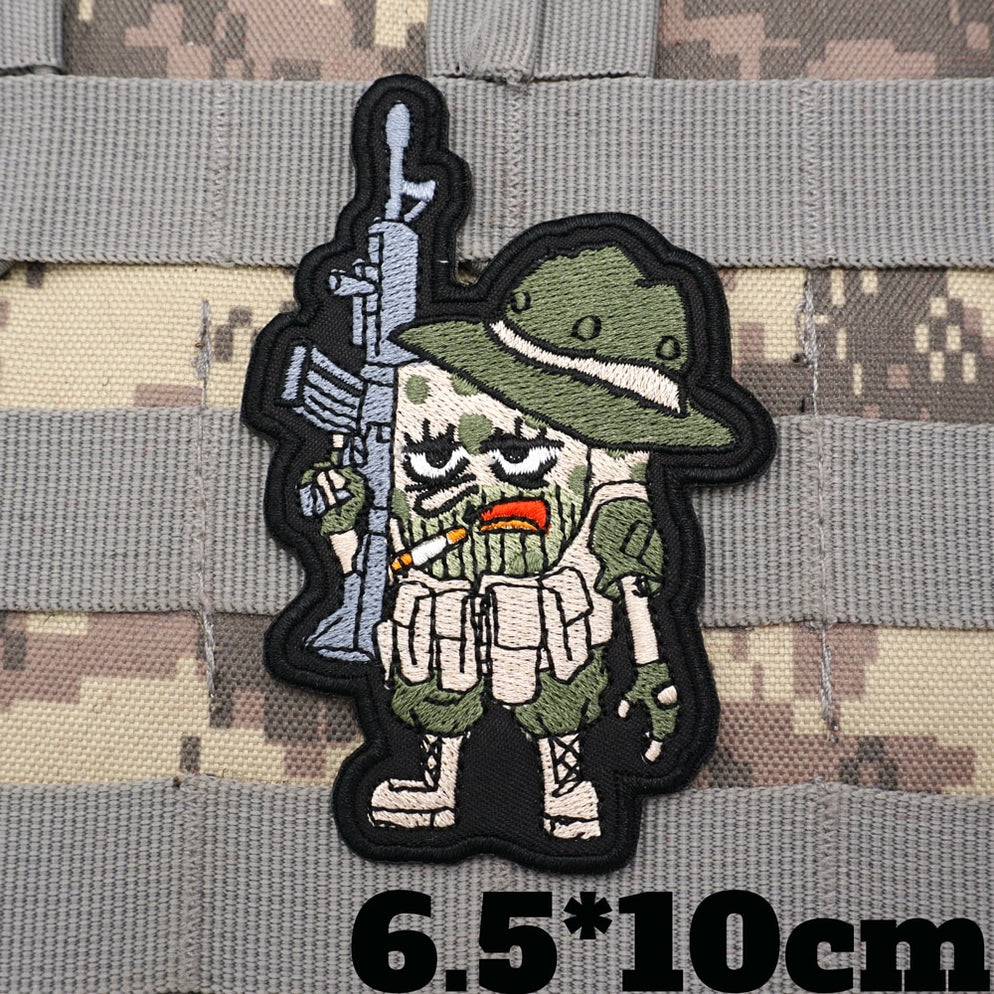 SpongeBob 'Tactical Gear | Exhausted' Embroidered Velcro Patch — Little ...