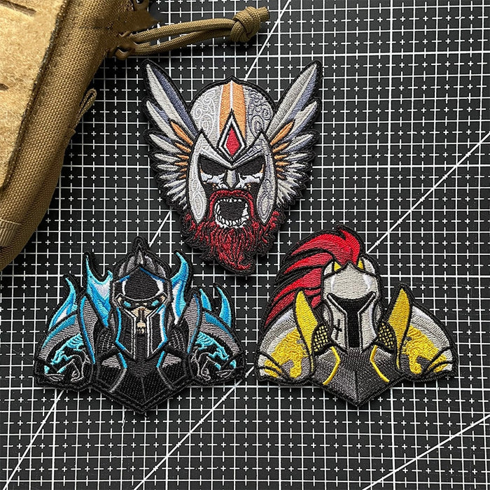 Warrior Armor 'Set of 3' Embroidered Velcro Patch — Little Patch Co