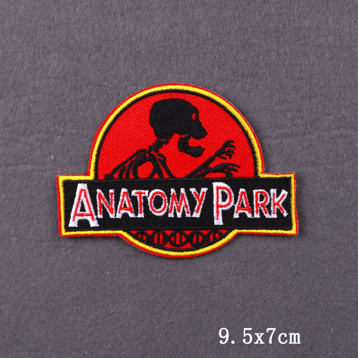 Skull 'Anatomy Park' Embroidered Patch — Little Patch Co