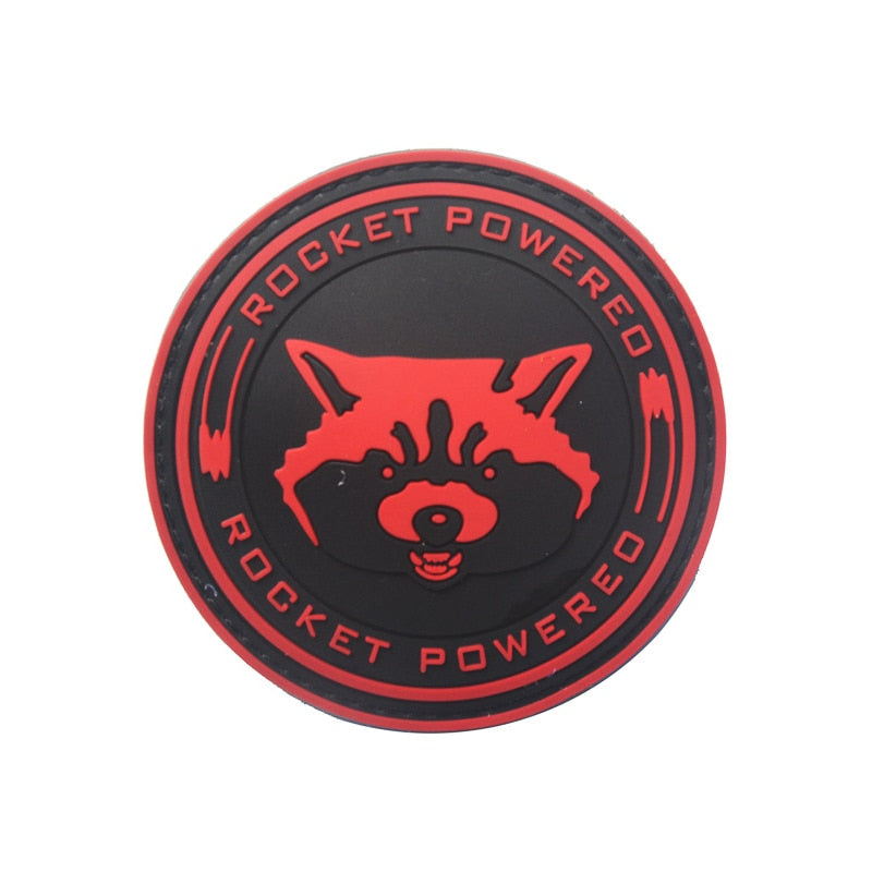 Guardians of the Galaxy 'Rocket Powered Raccoon' PVC Rubber Velcro Pat ...