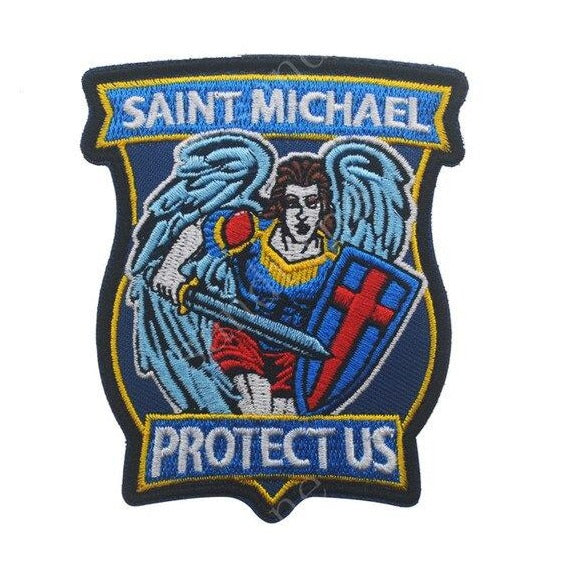 'Saint Michael Protect Us | Archangel' Embroidered Velcro Patch ...