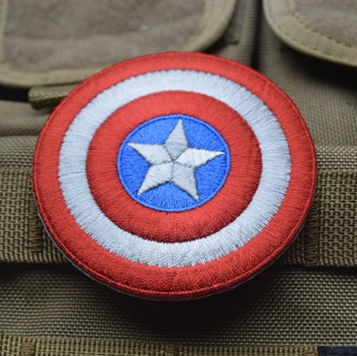 Captain America 'Shield' Embroidered Patch – Little Patch Co