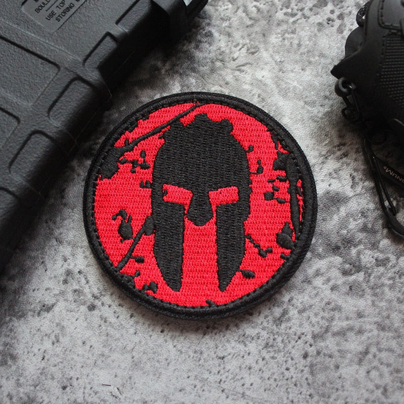 Spartan Logo Embroidered Velcro Patch — Little Patch Co