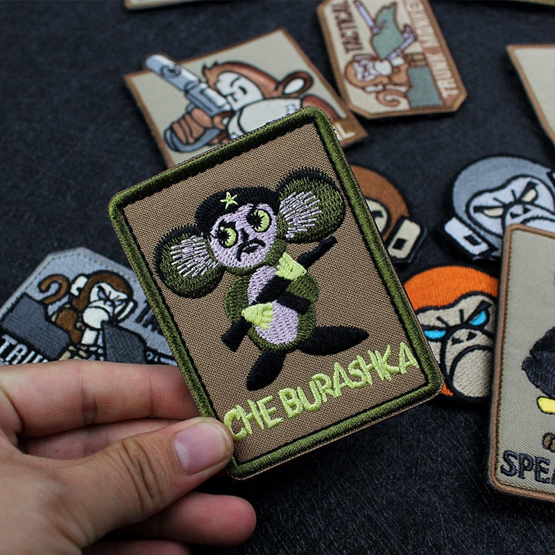 Monkey Tactical 'Cheburashka' Embroidered Velcro Patch — Little Patch Co