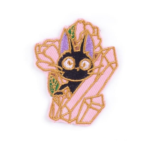 Kiki's Delivery Service 'Jiji | Pink Crystal' Embroidered Patch ...