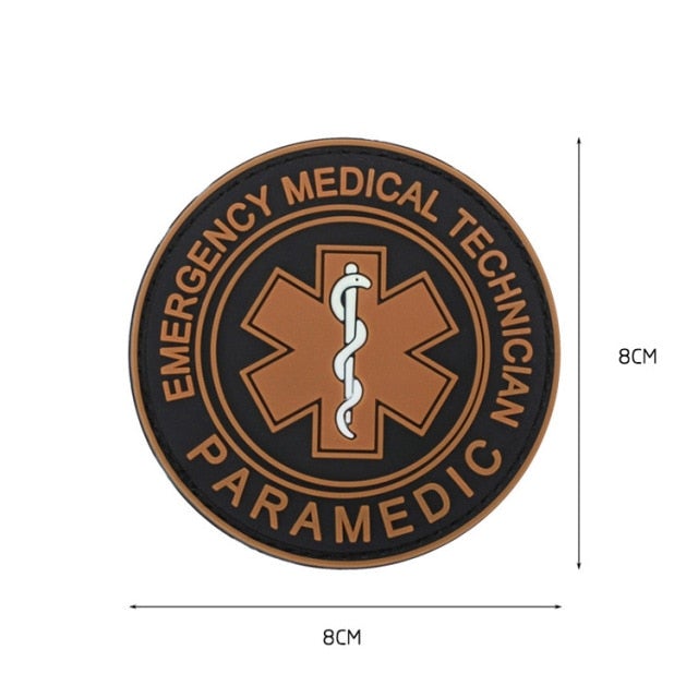 'Emergency Medical Technician Paramedic | 1.0' PVC Rubber Velcro Patch ...