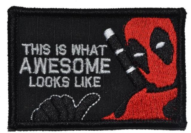 Deadpool 'This Is What Awesome Looks Like | 3.0' Embroidered Velcro Pa ...