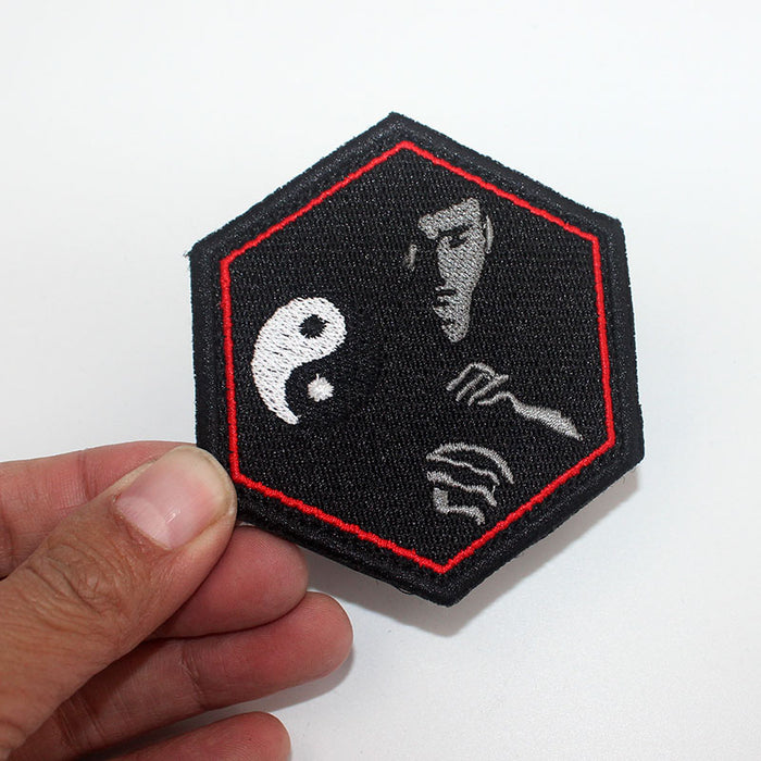 Bruce Lee 'Yin and Yang' Embroidered Velcro Patch — Little Patch Co