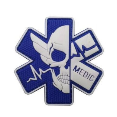 Medic 'Paramedic Skull | 6.0' PVC Rubber Velcro Patch – Little Patch Co